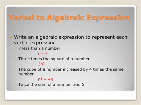 Free Verbal Expression For Algebraic Expression Download Free Verbal Expression For Algebraic