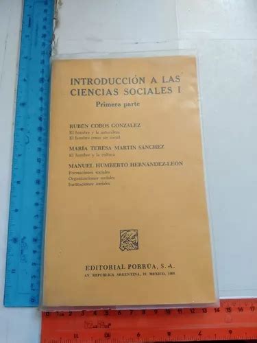 Introducción A Las Ciencias Sociales I Rubén Cobos Ed Porrúa Mercadolibre