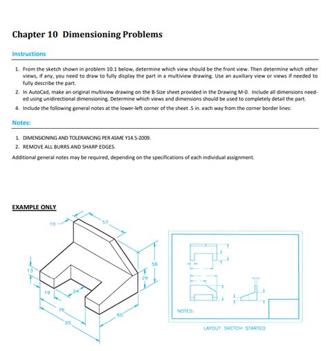 Solved Chapter 10 Dimensioning Problems Instructions 1 From