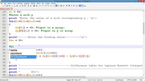 laplace everett interpolation formula implementation using perl youtube