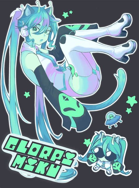 Hatsune Miku And Glorpi Miku Vocaloid Drawn By Theneveru Danbooru