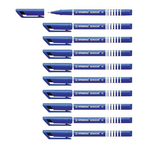 Stabilo Sensor Pen Medium Tip Blue Pack Of 10 Penpencilink Stabilo Sensor Pen Medium Tip Blue Pack Of 10 Penpencilink