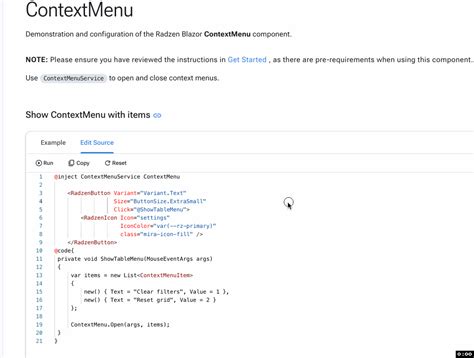 Contextmenu Position Radzenblazor Components Radzen