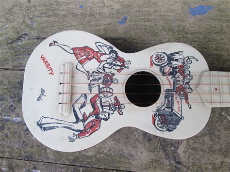 Vintage Carnival Varsity Plastic Uke Ukulele Partial The Duo Set