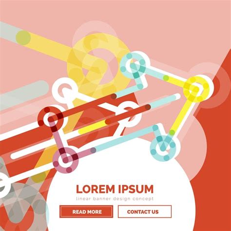 화살표 선형 디자인 스타일이 있는 추상 배너 템플릿 프리미엄 벡터