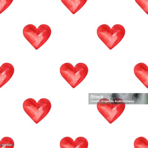 빨간 하트의 완벽 한 패턴입니다 직물 여성용 드레스 및 블라우스 포장지 포장 여성스럽고 낭만적 인 스타일의 상자 패턴 빈티지