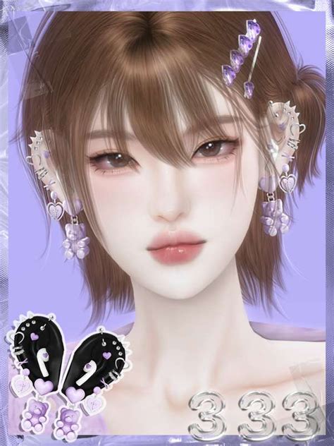 Care Bear Earrings By San33 Sims Norasccfinds On Tumblr