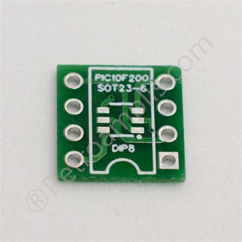 Adaptador Pcb Para Pic10f200 De Sot23 6 A Dip8 Retroamplis