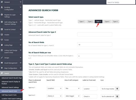 how to manage advanced search type 3 and 5 wp rentals help