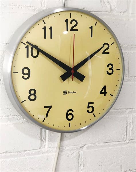 Vintage Simplex Electric Wall School Clock Adelaide Clocks