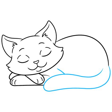 Cat Lying Down Drawing