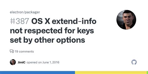 os x extend info not respected for keys set by other options · issue