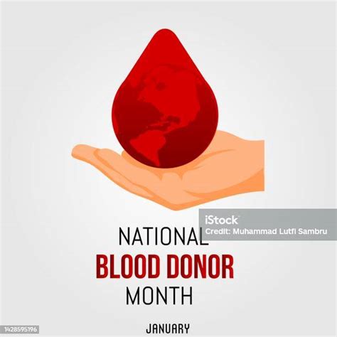 국립 혈액 기증자 달 벡터 일러스트 인사말 카드 포스터 및 배너에 적합합니다 1월에 대한 스톡 벡터 아트 및 기타 이미지 1월 개념 개념과 주제 Istock