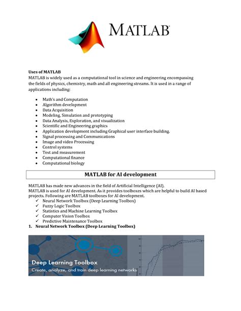 Solution Lab Introduction To Matlab Toolboxes For Ai Development