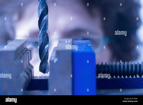 Female Technical Support Specialist Controlling An Electric Drill Stock Photo Alamy