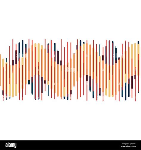 Sound Wave On A Black Hud Graphics Chart Or Waveform Of Multicolored