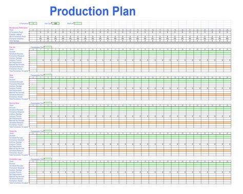 15 Best Production Plan Template Excel Word Sample Schedule