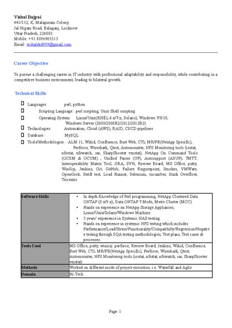 Vishal Bajpai Cv I Am Pursuing Mba In Hr Vishal Bajpai 441152 K