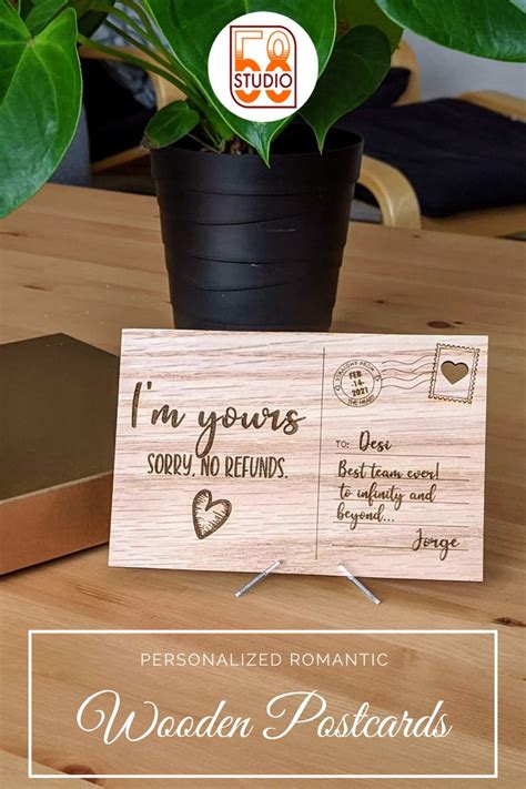 Wooden Postcards Romantic Personalized T