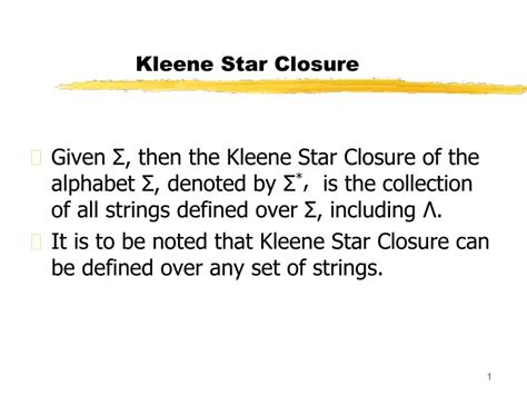 ppt kleene star closure and recursive definition of languages