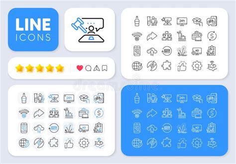 Couple Love Software And Hold Box Line Icons For Web App Pictogram Icon App Line Icons