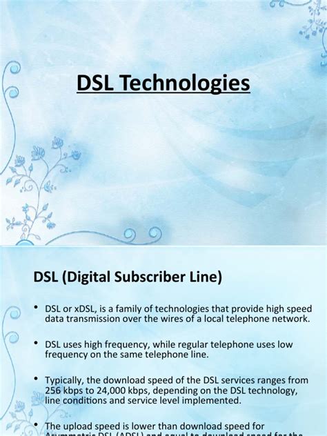 dsl technologies pdf