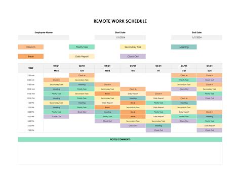 Free Remote Work Activity Log Template For Excel