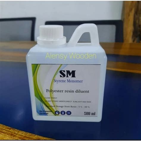Jual Sm Styrene Monomer Pengencer Resin Polyeter 500 Ml Shopee
