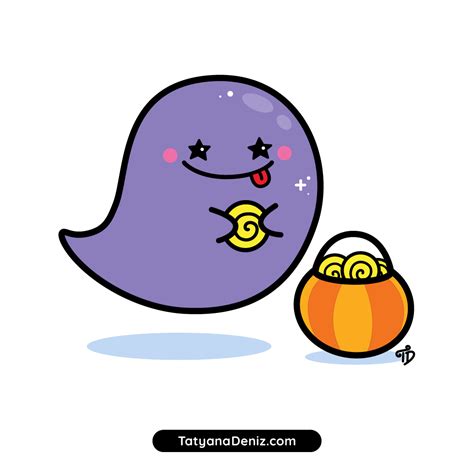How To Draw A Cute Halloween Ghost Drawing Tutorial