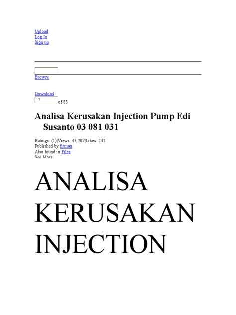Pdf Analisa Kerusakan Fuel Injection Pump Dokumen Tips