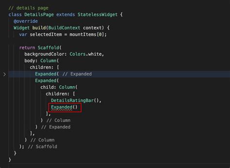 Flutter Codelab 3 Creating The Details Page Building Layouts In