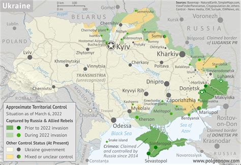 Ukraine Map Of Russian Control On March 6 2022 Political Geography Now