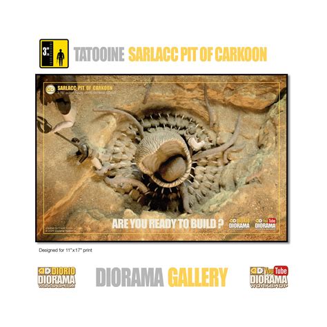 Star Wars Diorama Poster Tatooine Sarlacc Pit Of Carkoon Etsy