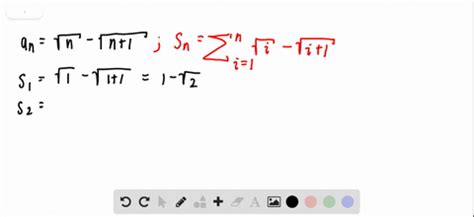 SOLVED Nth Partial Sum Find The First Four Partial Sums And The N The Nth Partial Sum Of The