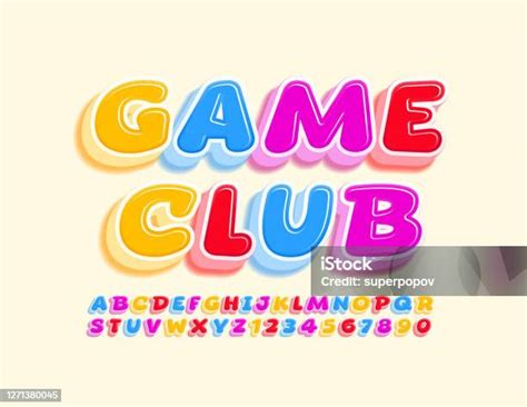 벡터 장난 엠블럼 게임 클럽 3d 다채로운 알파벳 문자 와 숫자 경기 스포츠에 대한 스톡 벡터 아트 및 기타 이미지 경기 스포츠 고등학교 이하 공부 Istock