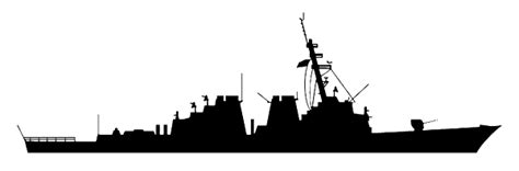 Us Navy Ship Silhouette Sticker By Tom Hill Pixels