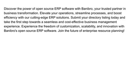 ppt open source erp software powerpoint presentation free download