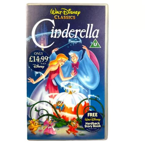 Cinderella Video Vhs Walt Disney Classics Cartoon Cert U 1997 £1999