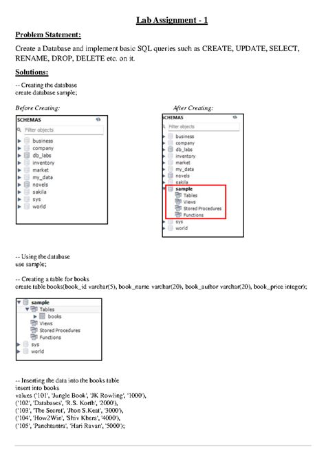 01 Lab 1 Dmdw Lab Problem Statement Lab Assignment 1 Create A