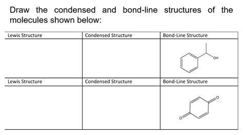 [GET ANSWER] Draw the condensed and bond-line structures of the molecules shown below: Lewis ...