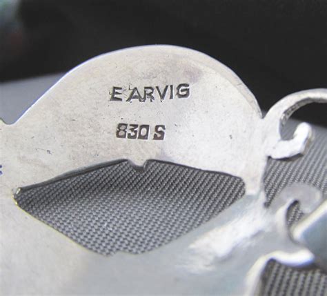 Designer Silver Link Bracelet 830 E Arvig Real Vintage Babe