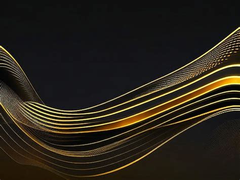 Premium Photo Wave Lines Pattern Smooth Curve Flowing Dynamic Gold Gradient Light