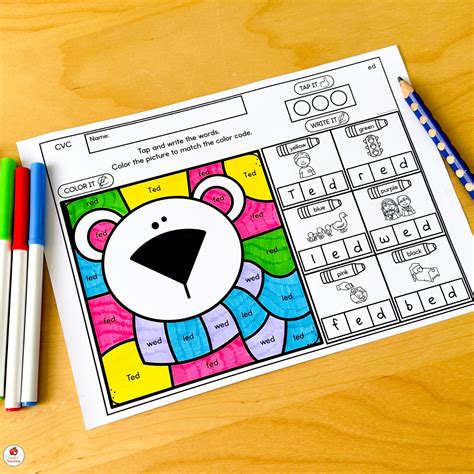 Phonics Color By Code Winter Worksheets Fun Way To Practice Encoding
