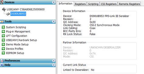 ds90ub954 q1evm ds90ub954 q1evm alp recognize 954 as unknown device