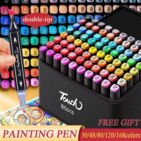 Markers Set 30 48 80 120 168 Colors Double Ended Art Markers For