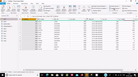Append Queries In Power Query Power Bi Youtube