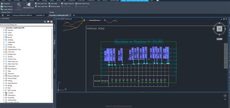 applying label sets in section view civil whiz