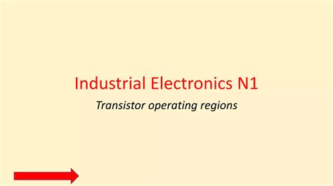 Transistor Operating Regions PPTX
