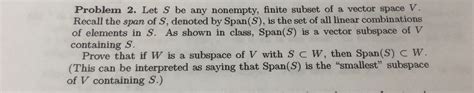 solved problem 2 let s be any nonempty finite subset of a