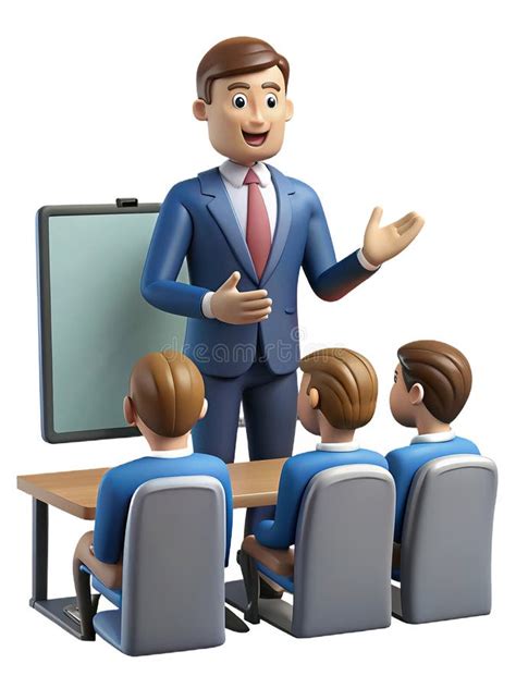 Animated Business Presentation Scene With Professional Team In Conference Room Stock Image